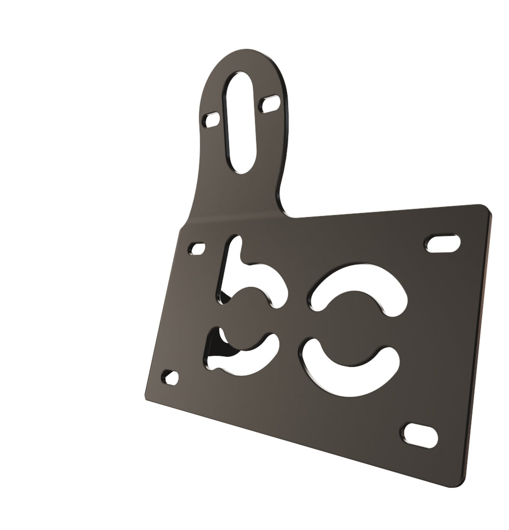 UNIVERSAL Horizontal License plate bracket (Powder Coated) RIGHT SIDE ...