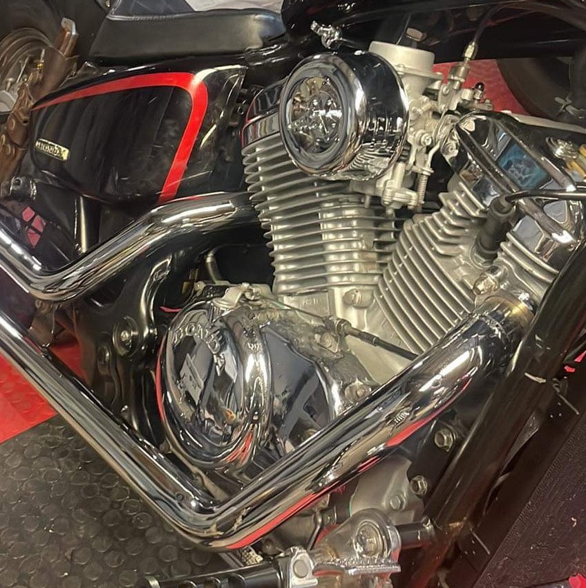 Honda Shadow vt750 (FUEL INJECTED) to Harley Super Sucker Intake Air C ...