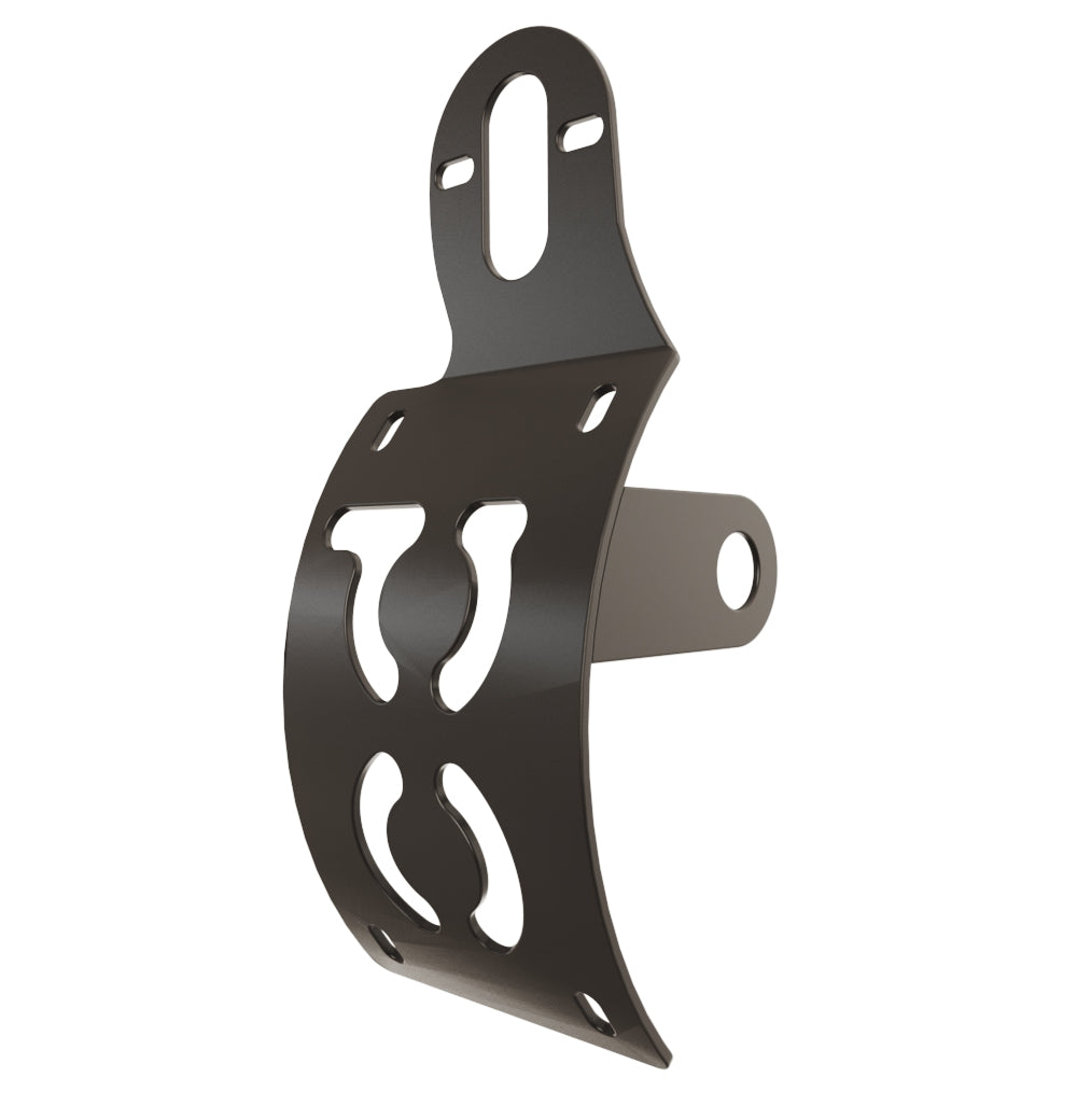 UNIVERSAL Vertical License plate bracket (CURVED) with Brake light ...