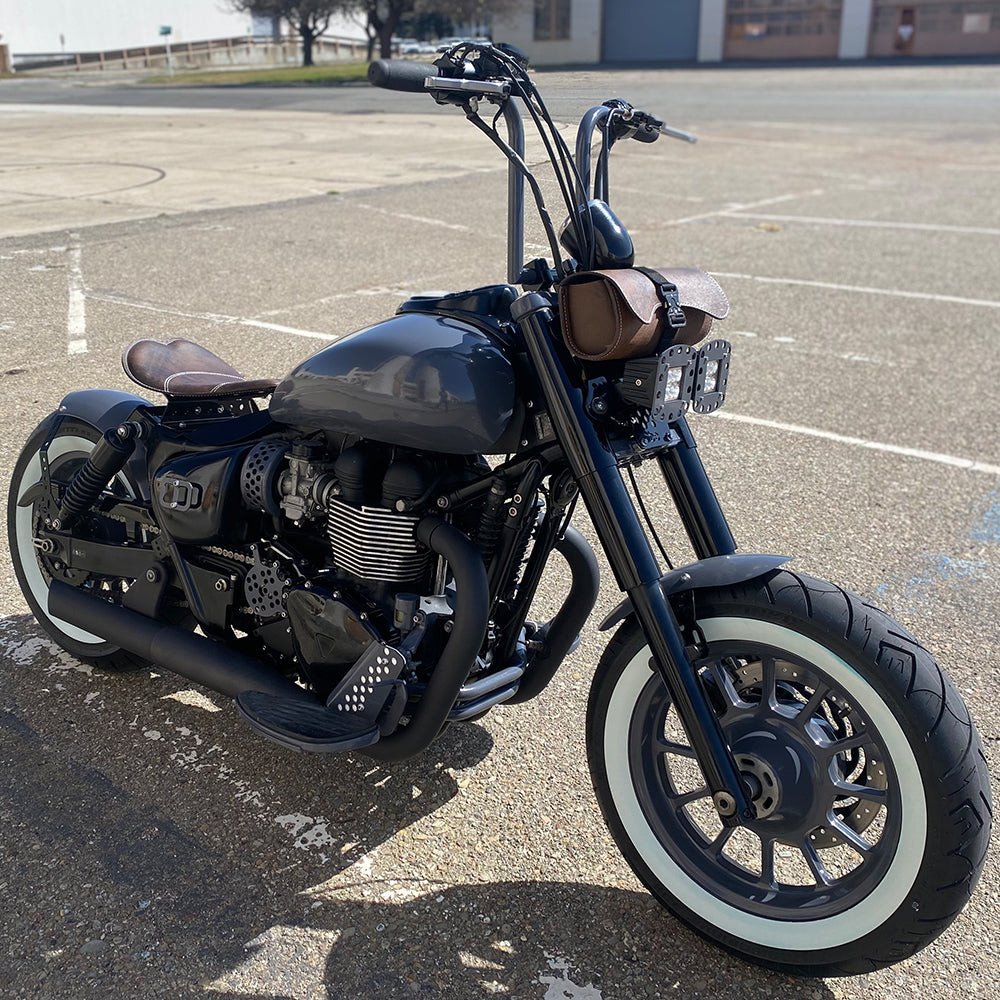 Triumph America Front Fender strut + Steel Matte Black Front Fender ...