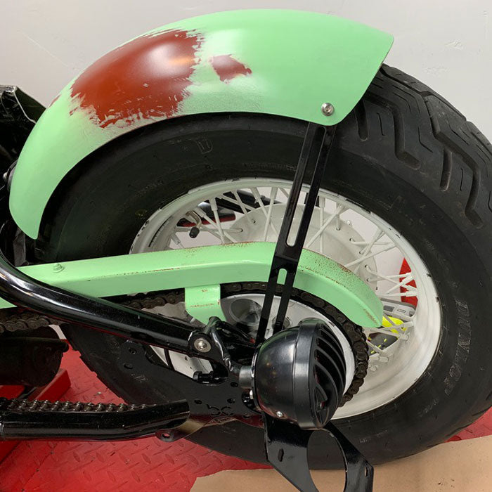 7" 1-Piece Steel Rear Fender (Powder Coated Glossy Black) – BobberCycle