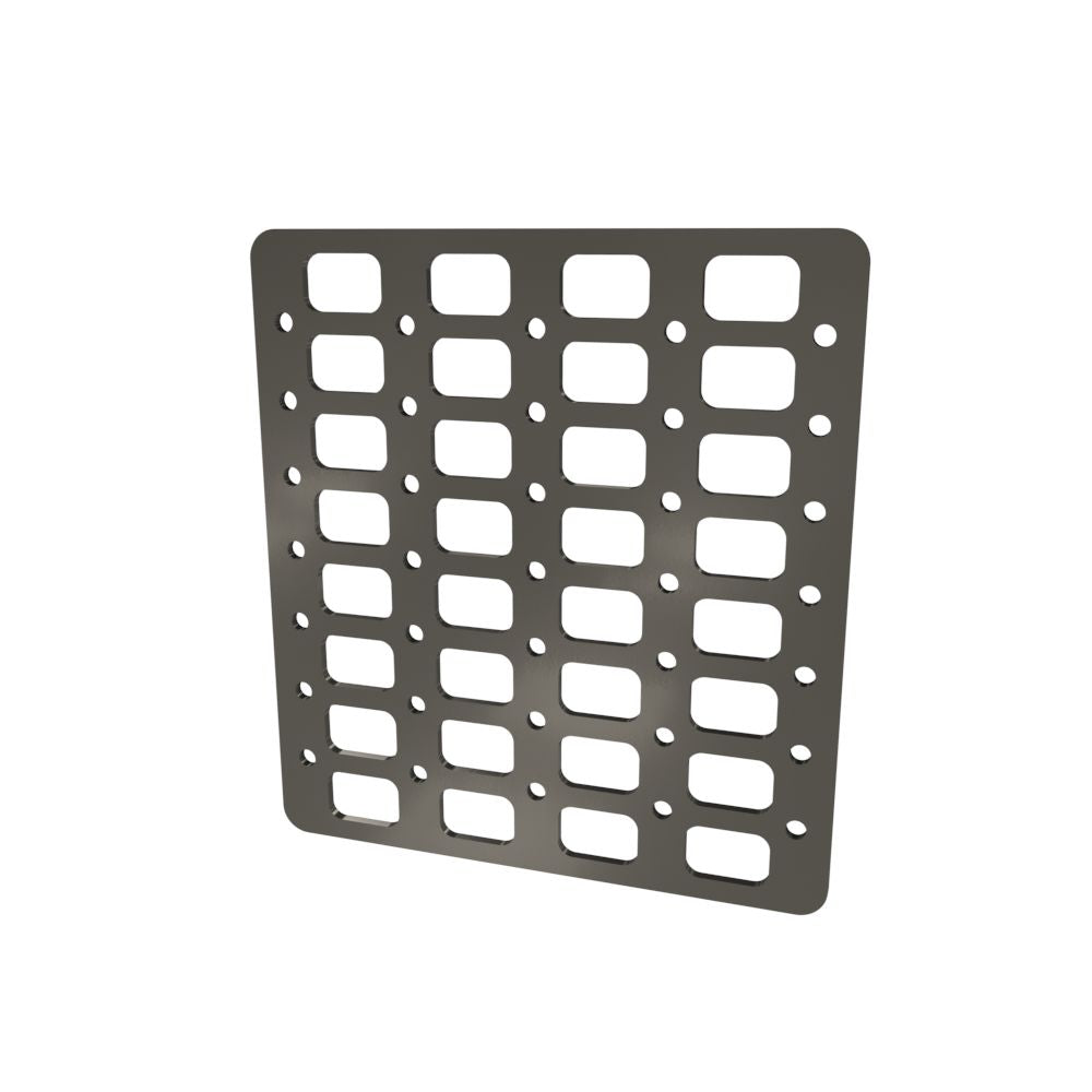 Multi-FIT Tactical Rigid Molle Panel (#4) 269mm x 294mm (RAW METAL ...